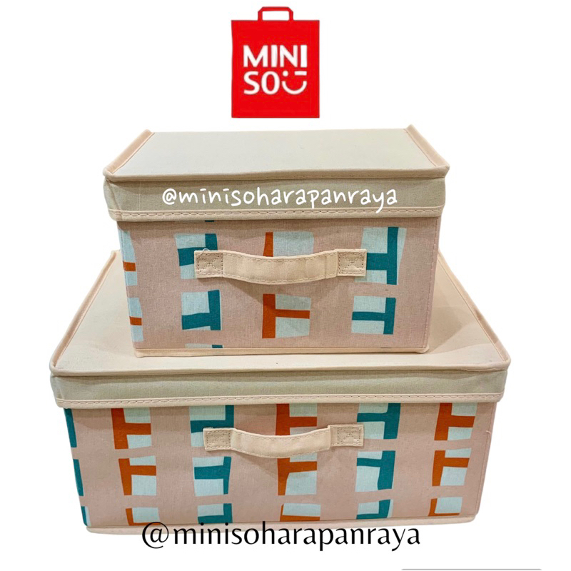 Jual MINISO storage box lipat kain multifungsi size kecil ...