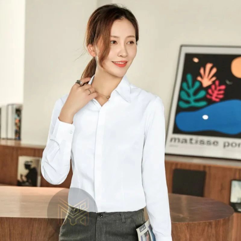Jual Kemeja Polos Wanita Kemeja kantor Kemeja formal Wanita Kemeja ...