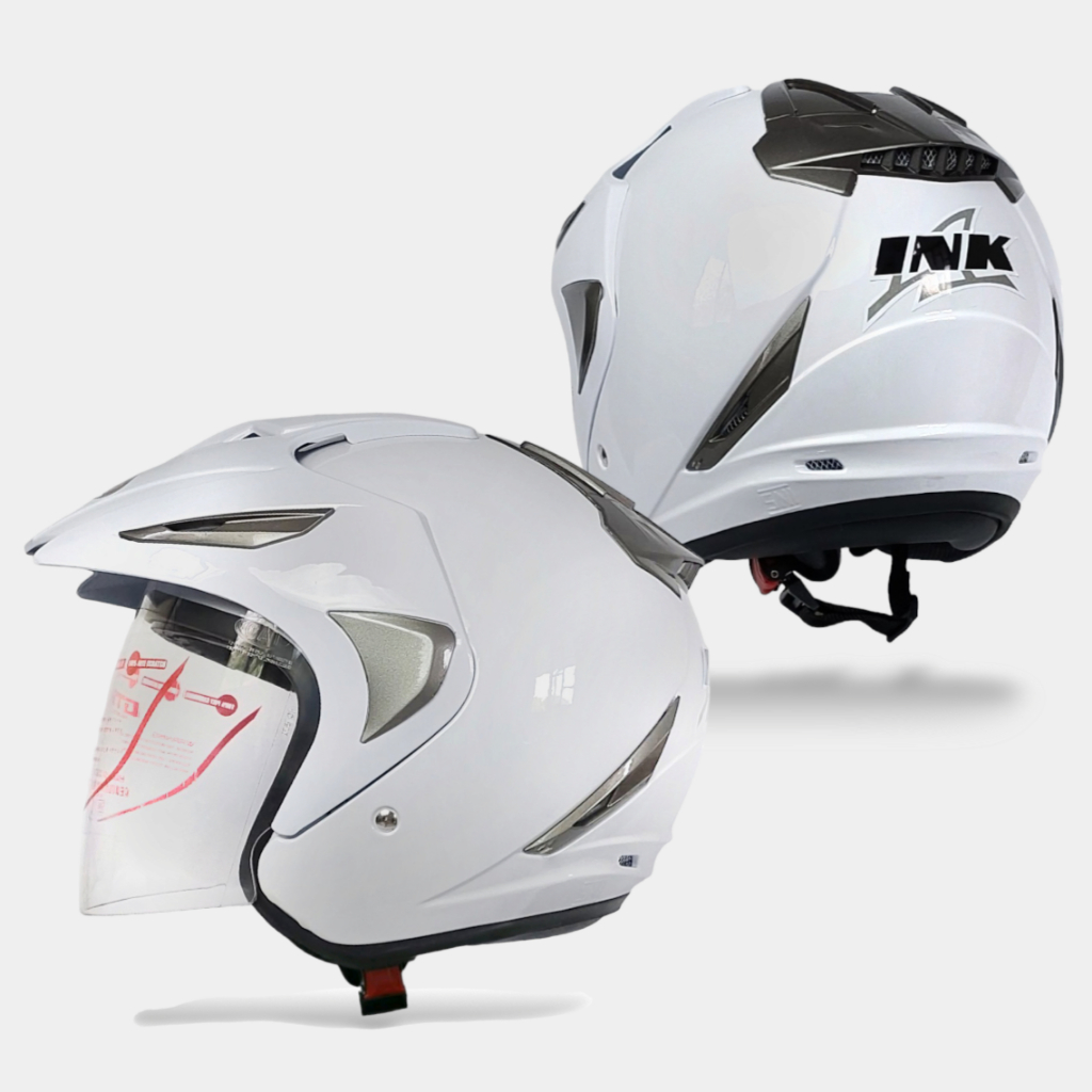 Jual HELM PREMIUM HALF FACE REPLICA INK T1 SINGLE VISOR / HELM PREMIUM ...