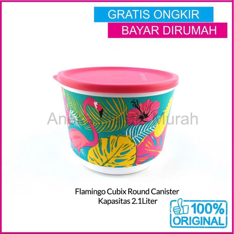 Jual Tupperware Flamingo canister 2,1L | Shopee Indonesia