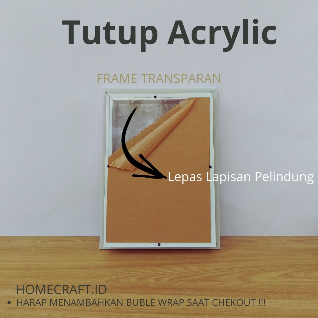 Jual Frame Putih/Box Bingkai 3D ukuran 35x45 +kaca akrilik antipecah ...