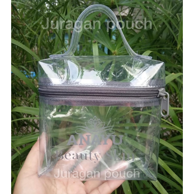 Jual (minimal order 100) tas skincare tas make up tas transparant mika ...