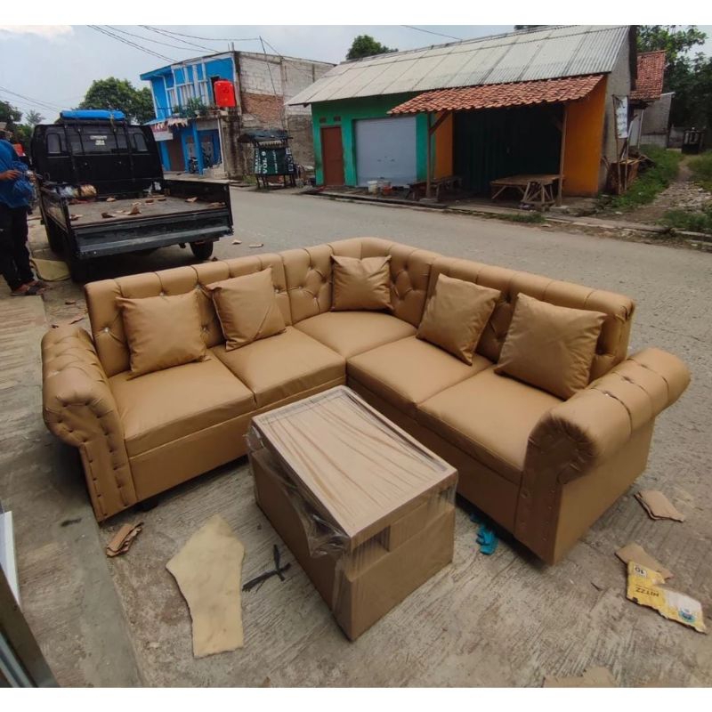 Jual SOFA L SUDUT ELEGAN MINIMALIS EKONOMIS SOFA DUDUK SOFA RUANG TAMU ...