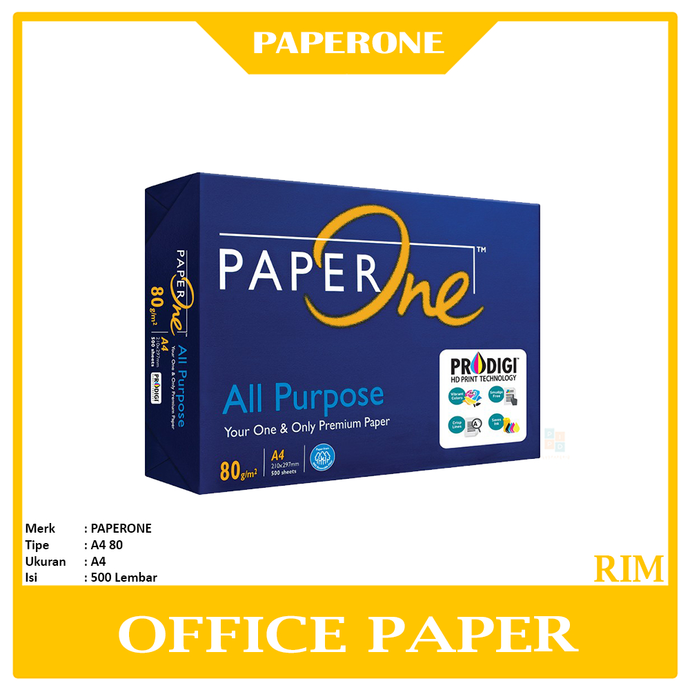 Jual PAPERONE Kertas A4 80 / 85 Gram Office Paper Print - Rim | Shopee ...