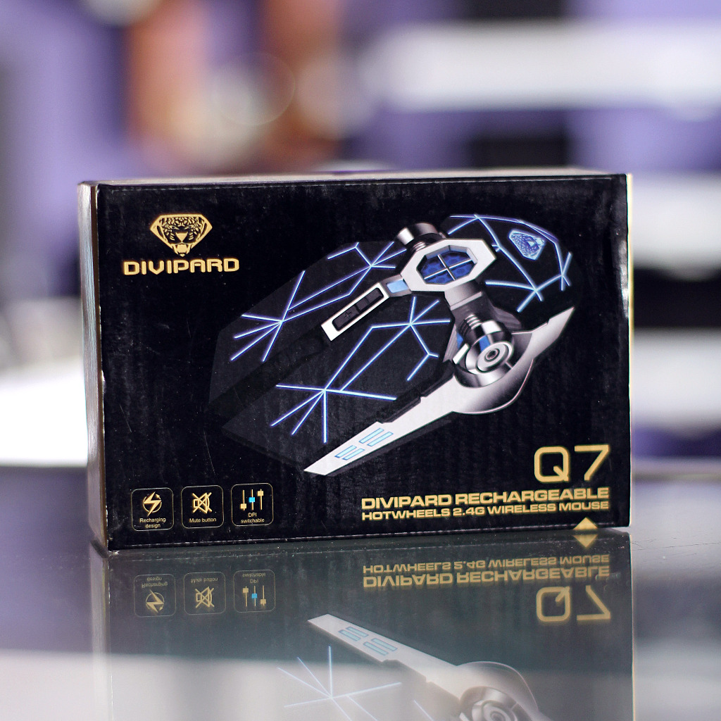 Jual Mouse wireless Mechanical Gaming RGB Charging Divipard Q7 4000DPI ...