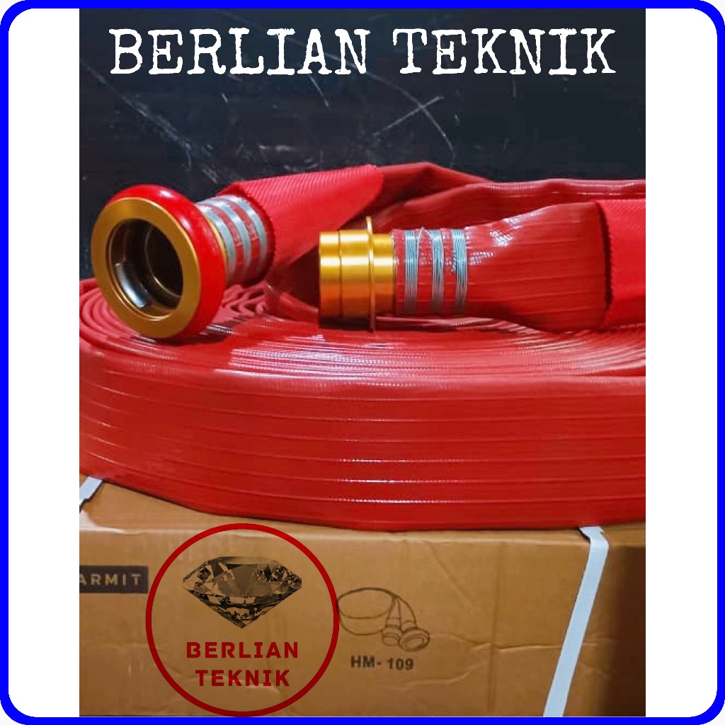 Jual Fire Hose Selang Pemadam Kebakaran Rubber Duraline 2.5 Inch x 30 Meter x 16 Bar + Ikat ...