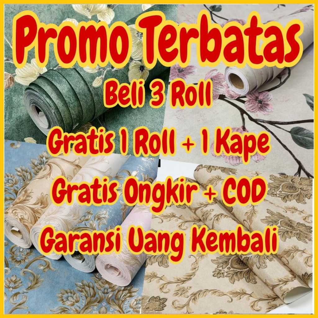 Jual Wallpaper dinding MOTIF BATIK GOLD HITAM GOLD HITAM PUTIH GOLD ...
