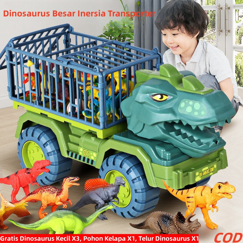 Jual NODIA Mainan Mobil Dinosaurus Mainan Dinosaur Transport Vehicle ...