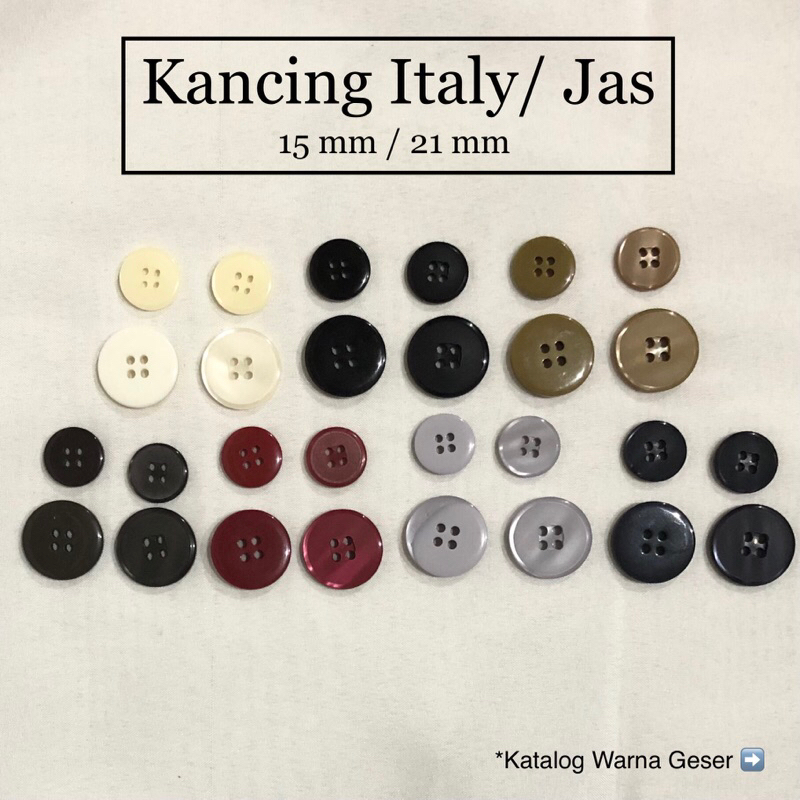 Jual Kancing Italy / Kancing Jas 21 mm | 1 Gross (144 pcs) | Shopee ...