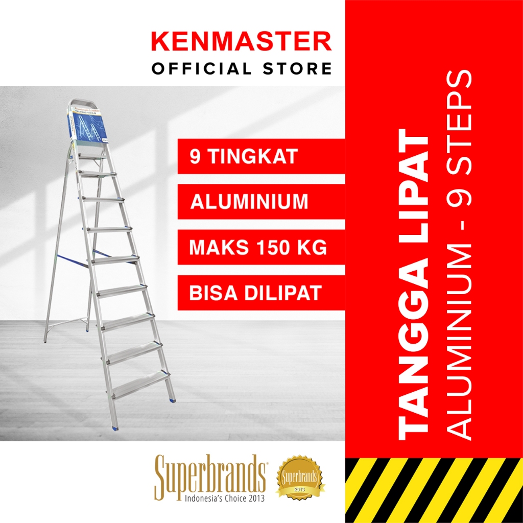 Jual Kenmaster Tangga Lipat 9 Step Alumunium KM-109 Type - TNGG015 ...