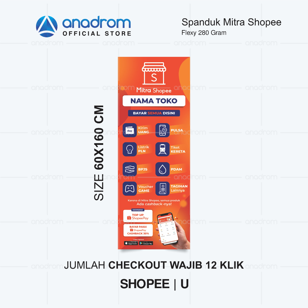 Jual Spanduk Atribut Mitra Shopee | Banner Mitra Shopee Terlengkap ...