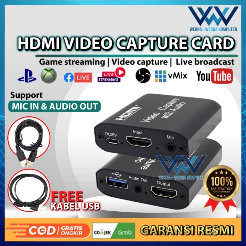 Jual USB Video Capture HDMI LOOP OUT With Audio 4K 1080P60fps | Shopee ...