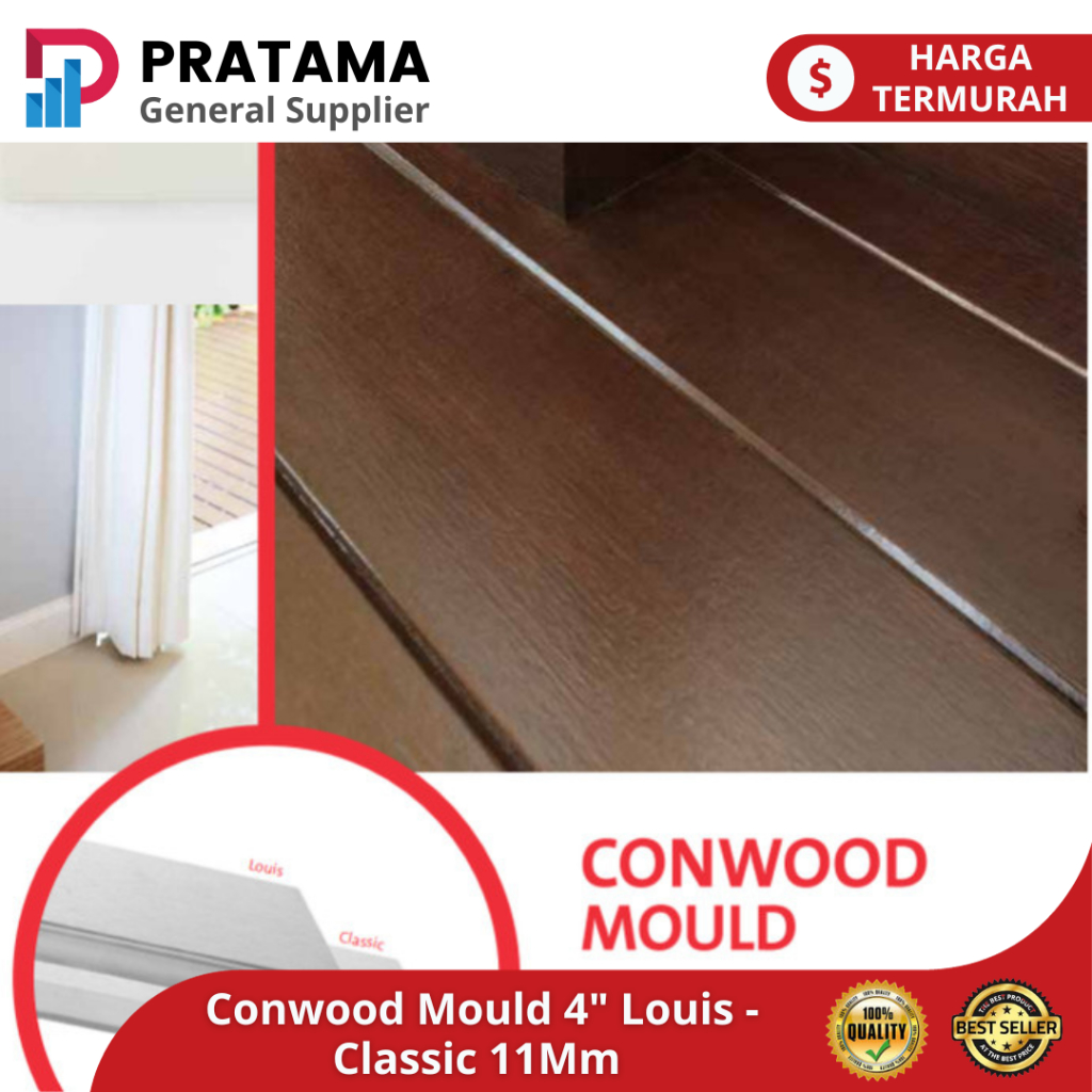Jual Plint lantai/Conwood Mould 4" Louis - Classic 11Mm Ori Lis Lantai ...