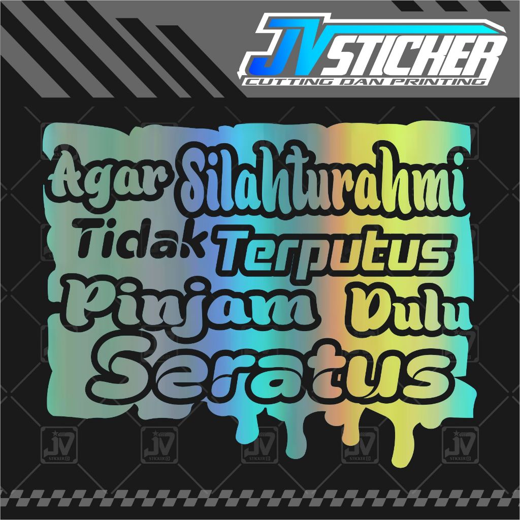Jual STIKER PINJAM DULU SERATUS CUTTING STICKER MOTOR MURAH KATA KATA | Shopee Indonesia