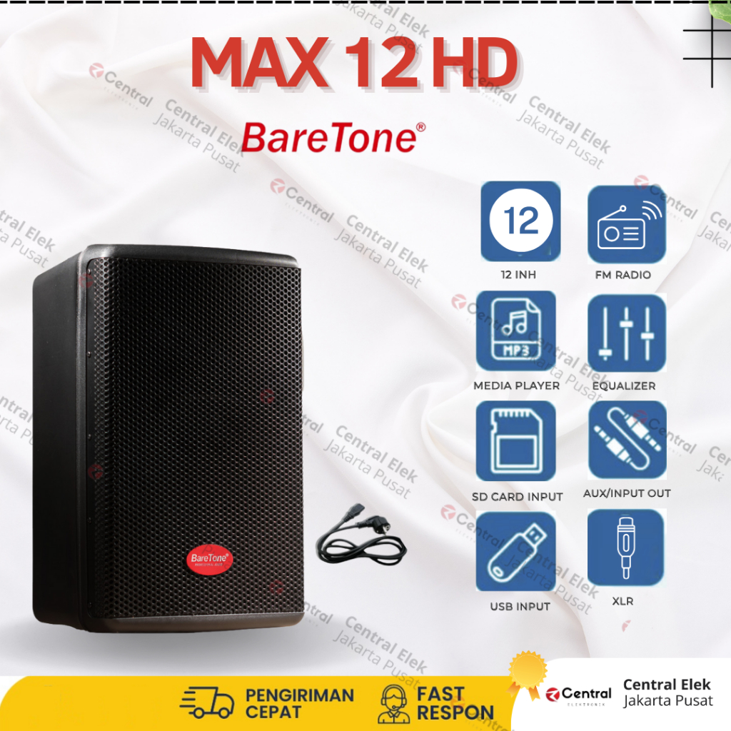 Jual Speaker aktif Baretone max12hd / max 12hd 500 watt 1 Pcs | Shopee Indonesia