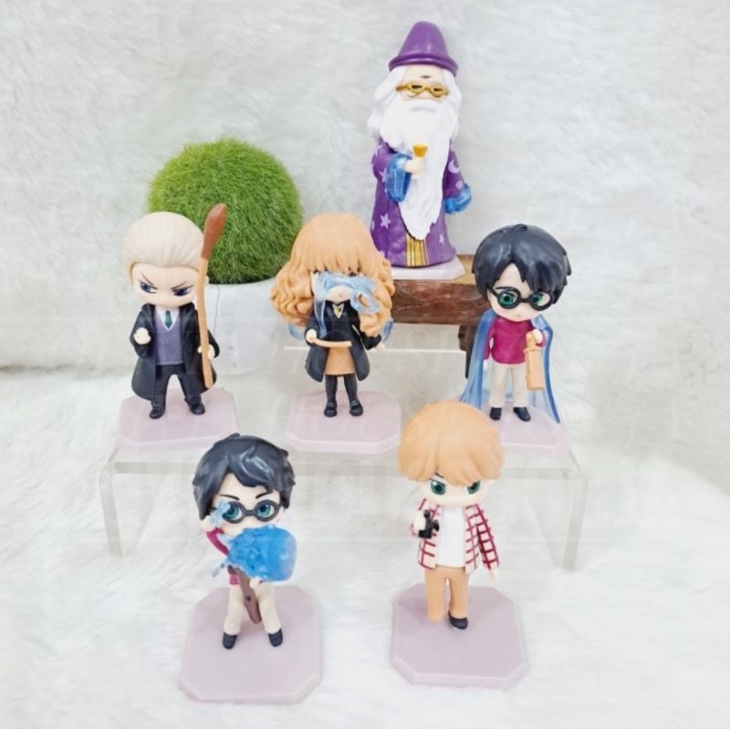 Jual Action Figure Harry Potter Set Cake Topper Hermoine Dumbledore ...