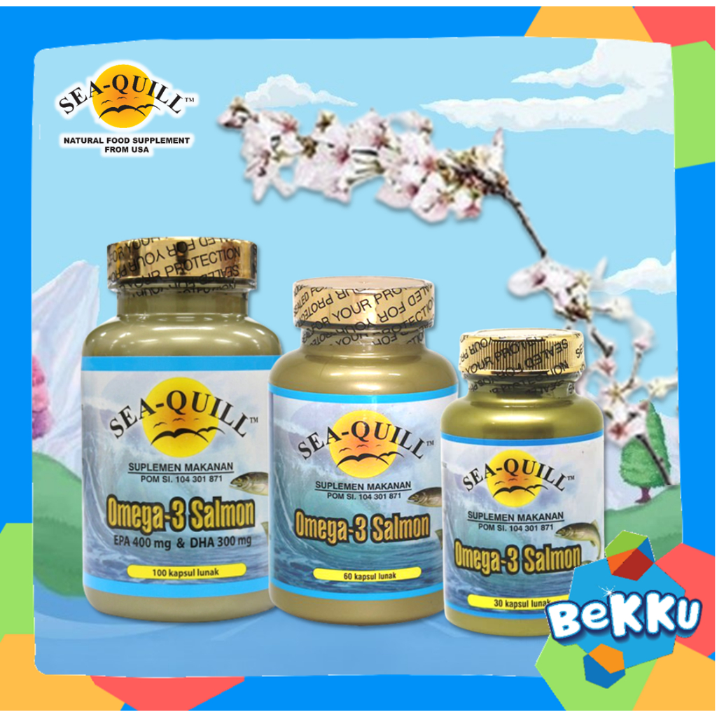Jual Sea-Quill Omega 3 Salmon Isi 30s & 60s & 100s / Sea Quill ...