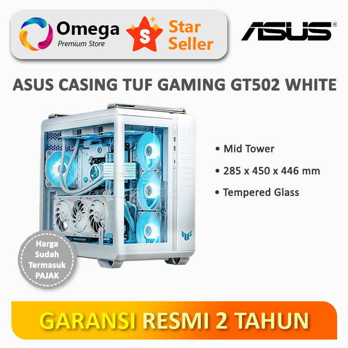 Jual CASING ASUS TUF GAMING GT502 WHITE DUAL CHAMBER CHASSIS | Shopee ...