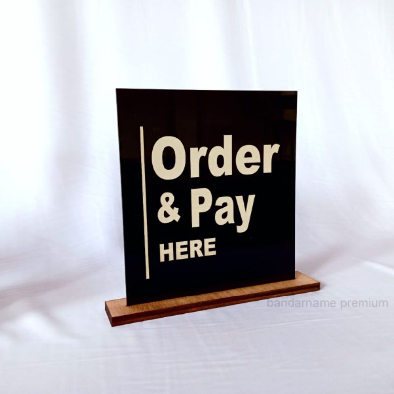 Jual Sign Board Papan Order and Pay Here | Shopee Indonesia
