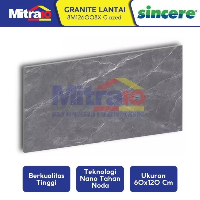Jual Sincere Granite Lantai 8M126008X Glazed 60x120 Cm Abu Gelap ...