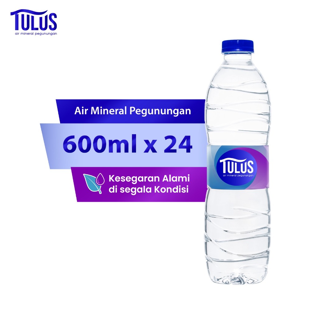 Jual TULUS Mineral Water 600ml x 24 botol (5 DUS) - Air Mineral pegunungan | Shopee Indonesia