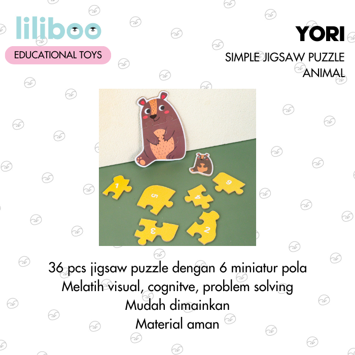 Jual LILIBOO YORI Mainan Edukasi Anak Montessori Simple Jigsaw Puzzle ...