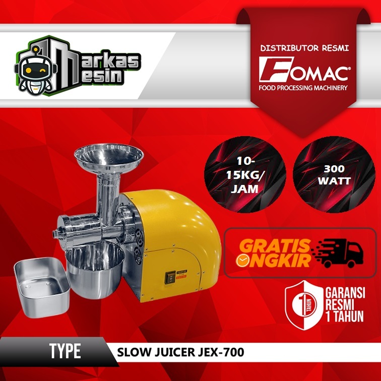 Jual Slow Juicer JEX-700 FOMAC Mesin Pemeras Buah Jus Juice Extractor | Shopee Indonesia