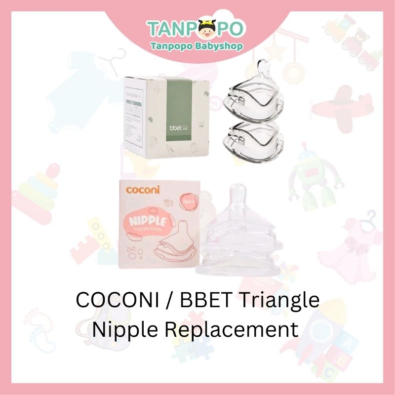 Jual COCONI/BBET Triangle Baby Bottle Nipple Replacement | Shopee Indonesia
