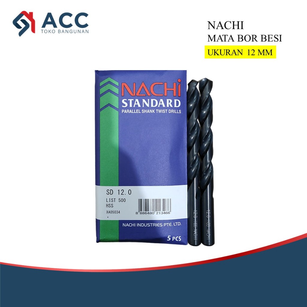 Jual NACHI 12 MM MATA BOR BESI HSS - NACHI MATABOR BESI HSS 12MM | Shopee Indonesia