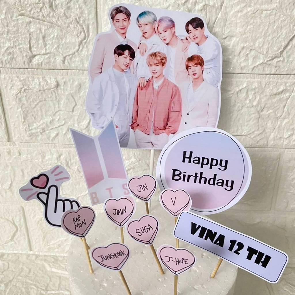 Jual Topper Ulang Tahun BTS / Topper Cake BTS | Shopee Indonesia
