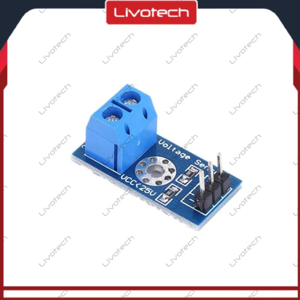 Jual Modul Sensor Tegangan Listrik Voltage Module 0-25V DC Voltase Uno ...