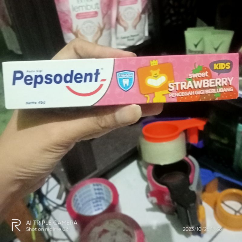 Jual PASTA GIGI Pepsodent kids strawberry@45g | Shopee Indonesia