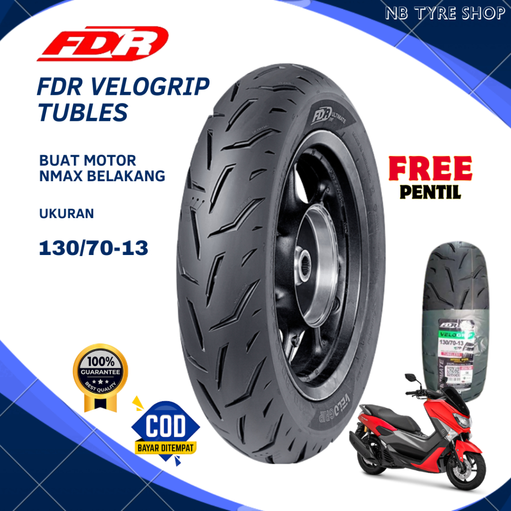 Jual Ban Tubles FDR Velogrip ( 130/70-13 ) Tubeless Motor Nmax Belakang ...