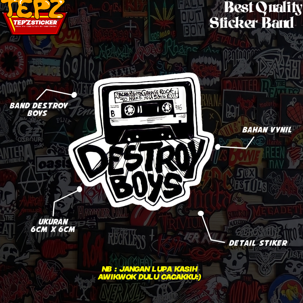 Jual STIKER STICKER (BAND DESTROY BOYS) STIKER BAND|STIKER METAL|STIKER ...