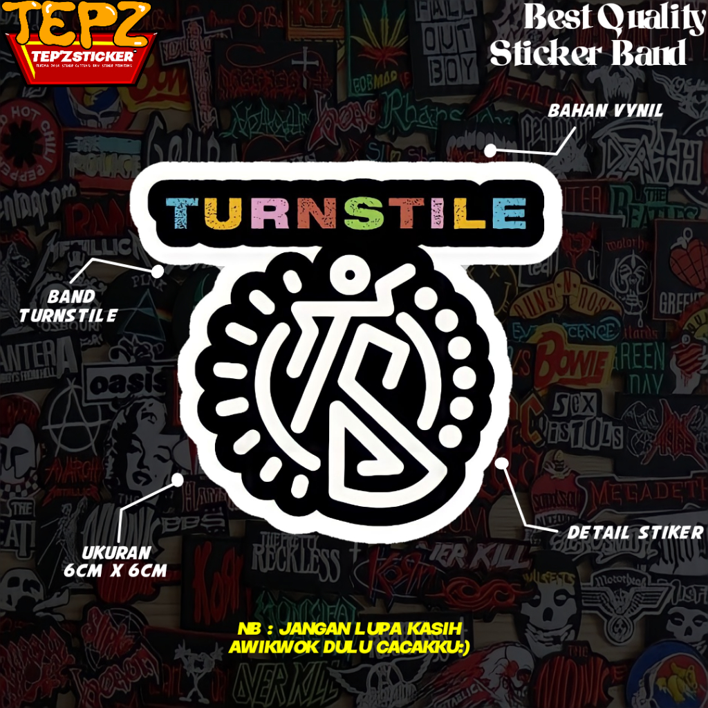 Jual STIKER STICKER (BAND TURNSTILE) STIKER BAND|STIKER METAL|STIKER ...