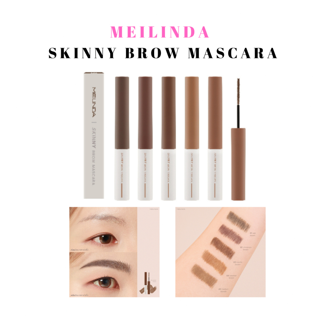 Jual MEILINDA Skinny Brow Mascara MC3115 Maskara Alis Melinda Eyebrow ...