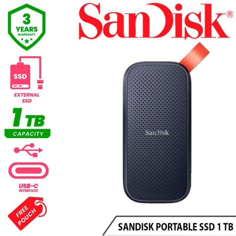 Jual Sandisk Portable SSD E30 1TB/2TB/ 2in1 + Case / Eksternal SSD USB C | Shopee Indonesia