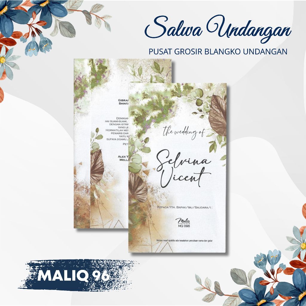 Jual Blangko Undangan Maliq 96 Harga Murah FREE File Setting | Shopee Indonesia