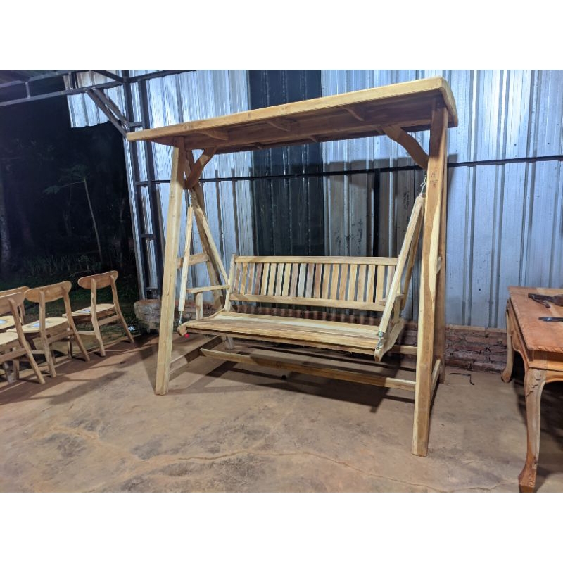 Jual Ayunan kayu jati termurah/ayunan jati/ayunan taman/ayunan teras ...