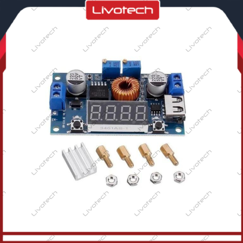 Jual XL4015E + Display Adjustable Step Down Volt DC 5A 75W Voltmeter XL4015 Button | Shopee ...