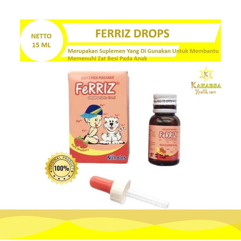 Jual FERRIZ DROPS 15 ML Suplemen Zat Besi / Penambah darah Pada Anak ...