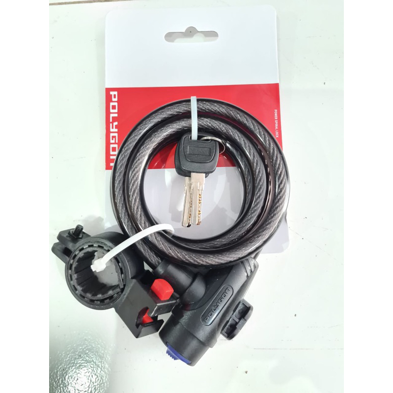 Jual LOCK SEPEDA / KUNCI SEPEDA MODEL SPIRAL POWER MERK POLYGON ...