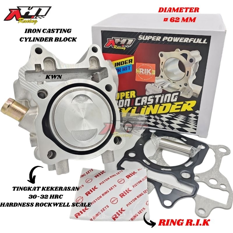 Jual BORING BLOCK BLOK SEHER BORE UP AH1 VARIO 125 150 PCX 150 62 63 MM ...