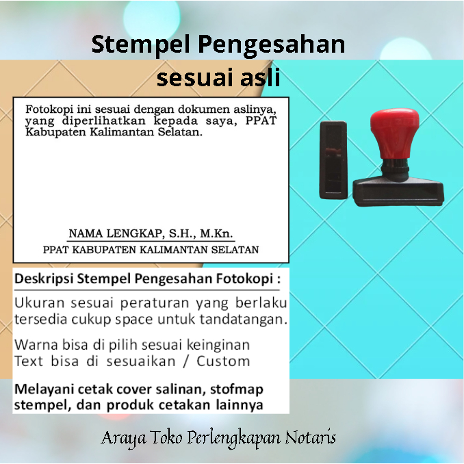Jual Stempel Foto Copy Sesuai Asli | Shopee Indonesia