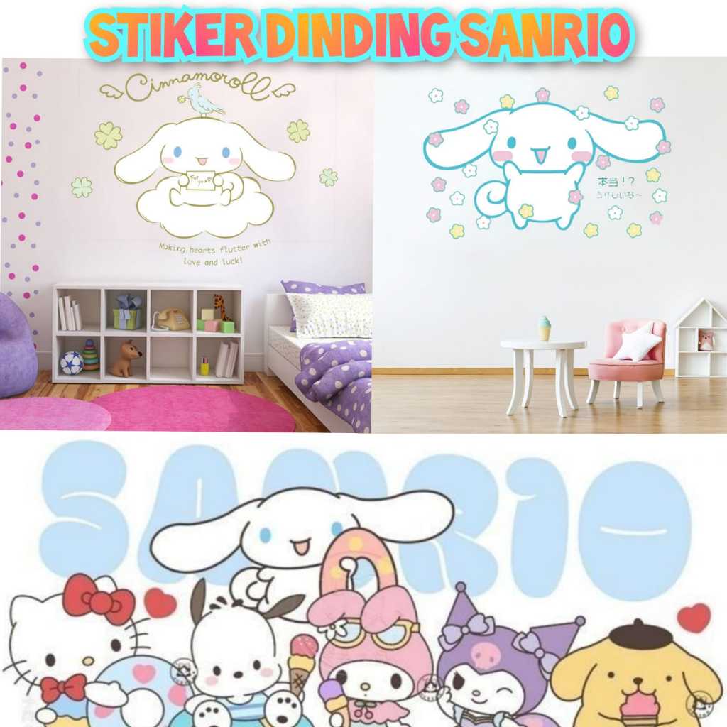 Jual GEM - STIKER DINDING SANRIO WALLSTIKER DINDING STIKER CINAMOROLL STIKER SANRIO STIKER ...