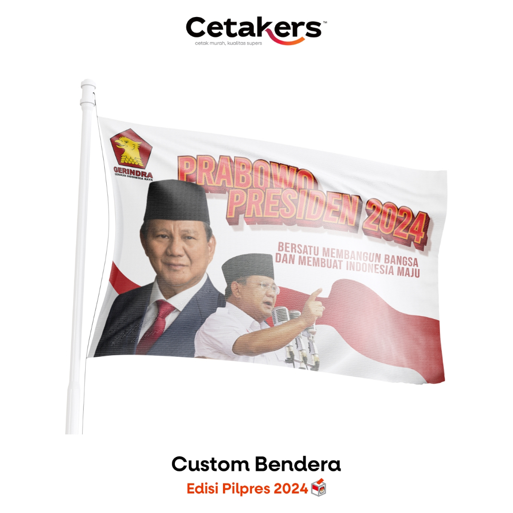 Jual CETAK BENDERA KAMPANYE PILPRES 2024 - CUSTOMKAIN SATIN CALEG ...