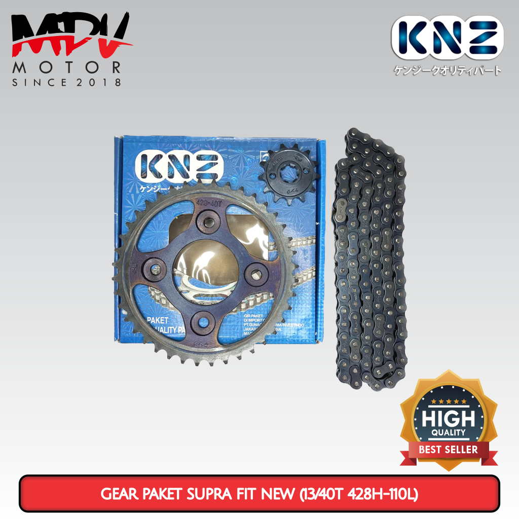 Jual GEAR PAKET SUPRA FIT NEW (13/40T 428H-110L) (KNZ) | Shopee Indonesia