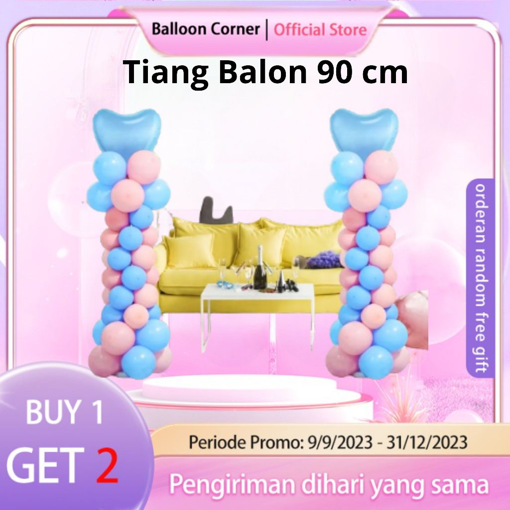 Jual Standing Balon Ukuran 90cm Tiang Balon Panjang Dekorasi Ulang ...