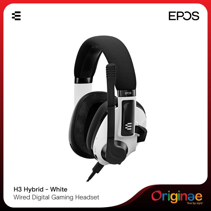 Jual EPOS H3 HYBRID WHITE - Closed Acoustic Gaming Headset with Bluetooth | Shopee Indonesia