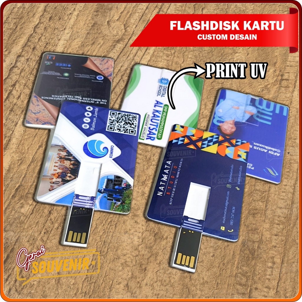 Jual Flashdisk Flash disk kartu card custom desain cetak print uv kado ...